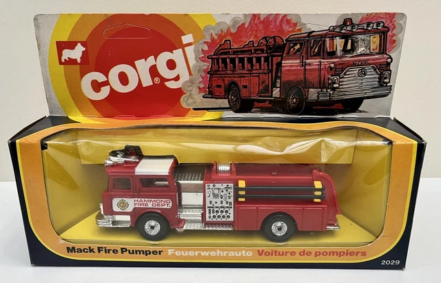 CAMION DE POMPIERS Mack Fire Pumper - CORGI 2029 - 1979 - Neuf EUR 34 ...
