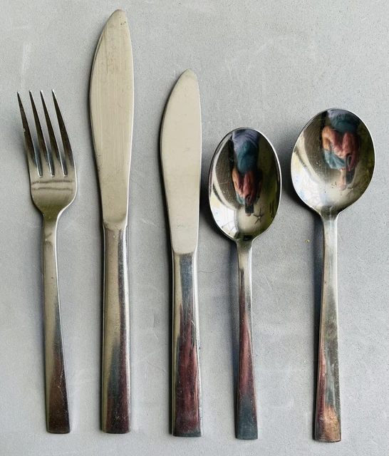 PAN AM AIRLINES Stainless Steel 5-Piece Silverware - Globe Logo £24.50 ...
