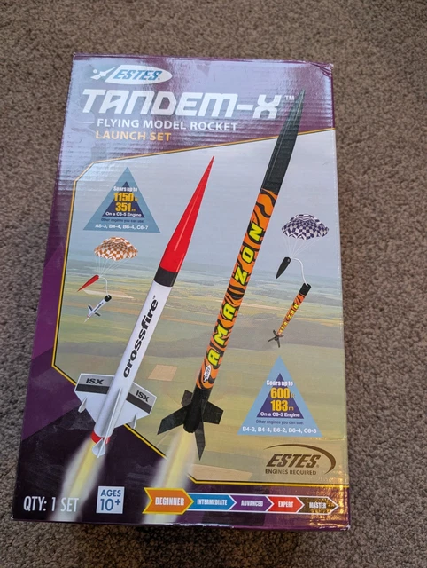 ESTES TANDEM X Flying Model Rocket Launch Set £21.48 - PicClick UK