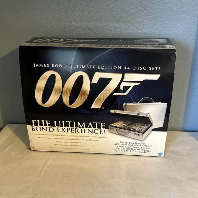 JAMES BOND 007 Ultimate DVD Collector's Set Briefcase 44 DVDs 22 Movies ...