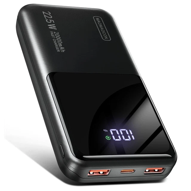 POWER BANK 20000MAH 22.5W Klein Schnellladefunktion Powerbank 1 USB C 2 ...