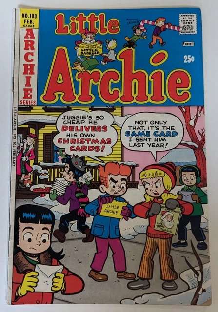 LITTLE ARCHIE #103 Archie Comic 1976 Christmas Issue Jughead Betty ...