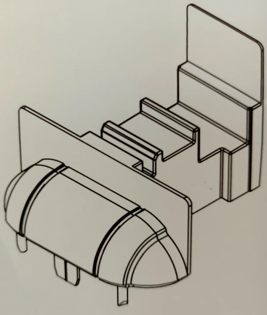 FLOATING MULLION END Cap For Upvc French Doors Deceuninck 2838 ROSEWOOD ...