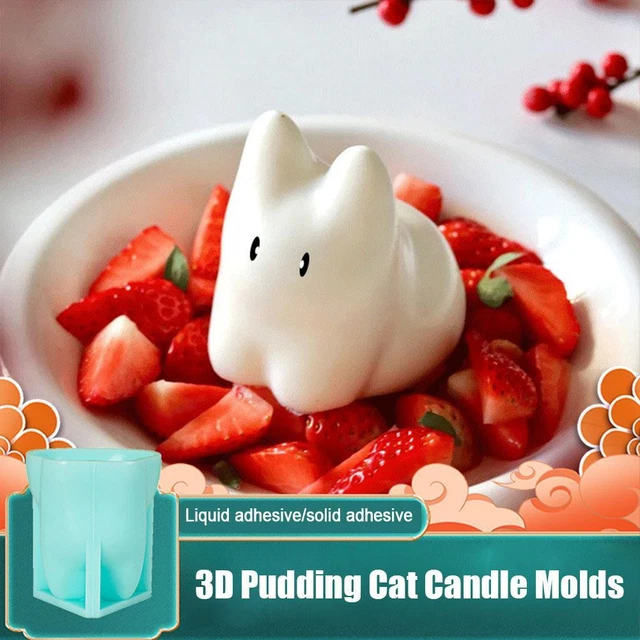 CAT MILK PUDDING Silicone Mold Jelly Bowl Cake White Cold Ice Powღ £7. ...