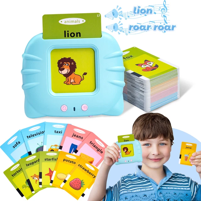 TALKING FLASH CARDS Preschool 224 Words Toddlers Learning Cards Toy ...