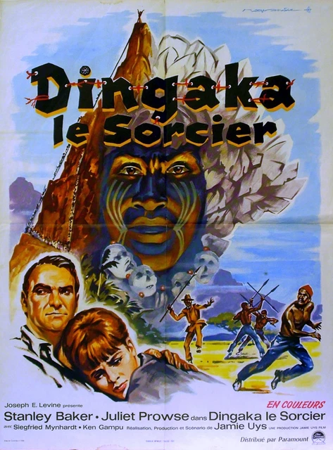 DINGAKA 1965 STANLEY Baker, Juliet Prowse ROGER SOUBIE FRENCH 23x31 ...