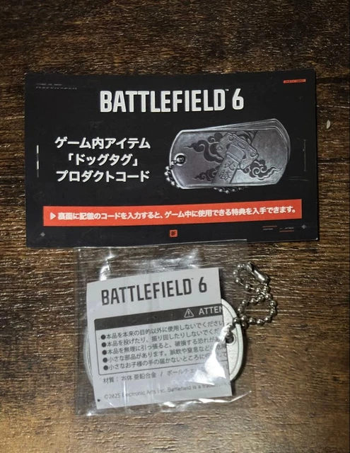 BATTLEFIELD 6 TGS 2025 Limited Dog Tag with In-Game Item Product Code ...