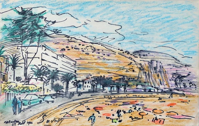 ROBERT SAVARY - Disegno Originale - Pastelli - Mento EUR 480,38 ...