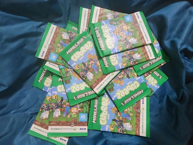 MINECRAFT CUBEEZ 2025 Woolworths x30 PLUS Unopened Packs $25.00 ...