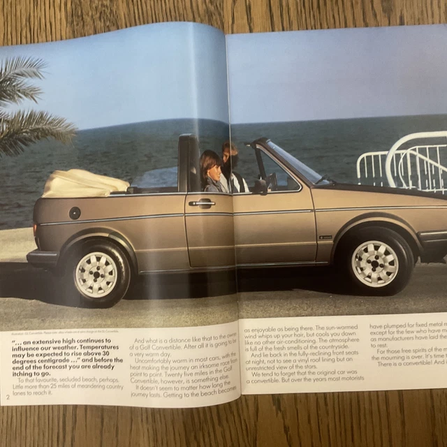 1984 VW VOLKSWAGEN Golf Gti Convertible Brochure EUR 15,15 - PicClick FR