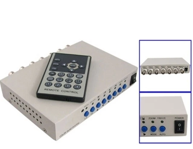4-CHANNEL CCTV COLOR Quad Processor Video Divider for Security Systems ...