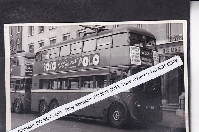 LONDON TRANSPORT - K2 Type Trolley Bus - No. 1215 On Route 683 - Photo ...