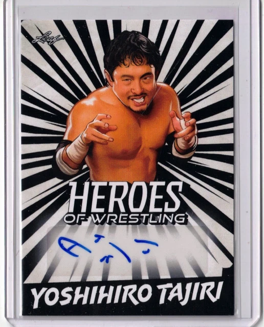 YOSHIHIRO TAJIRI 2023 Leaf Heroes of Wrestling Auto Autograph Signed # ...