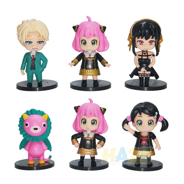 6PCS/SET ANIME SPY x FAMILY Anya Forger Yor Forger Loid Forger Figure ...