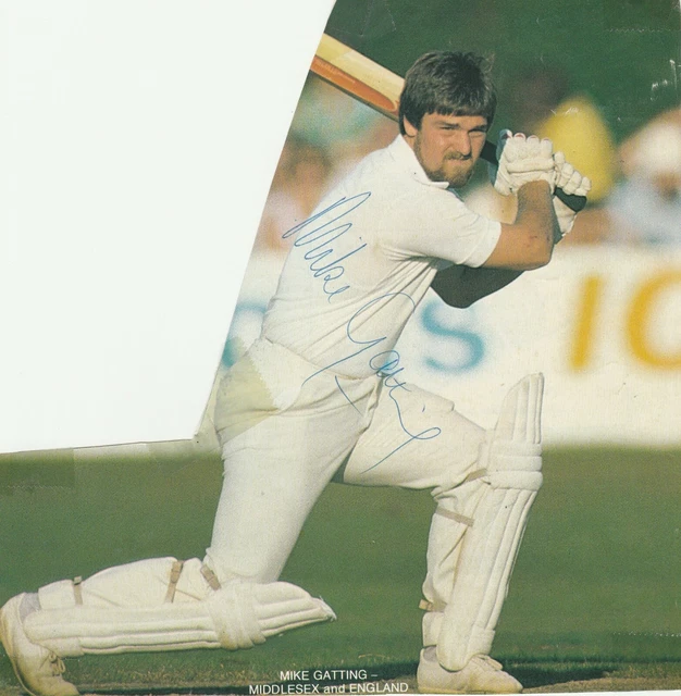 MIKE GATTING ENGLAND TEST CRICKETER original signed magazine picture ...