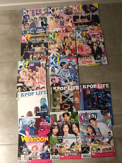 TRÈS GROS LOT 14 magazines Culture Coréenne K-POP BTS , K-SOCIETY EUR ...