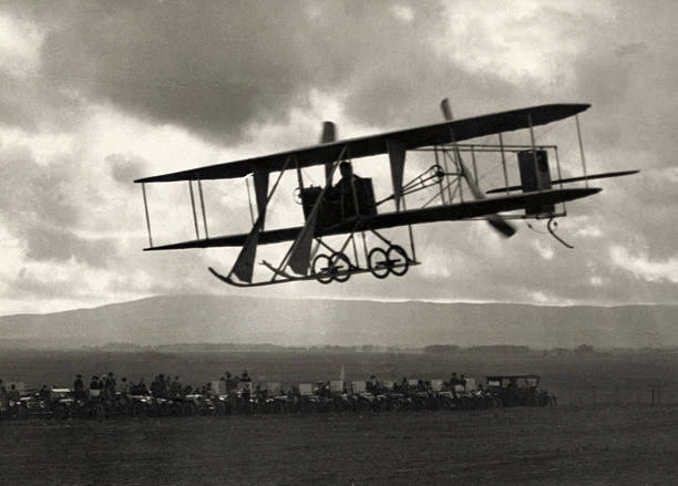 VERY EARLY MODEL Of Wright Planes Flies By Spectators Old Historic ...