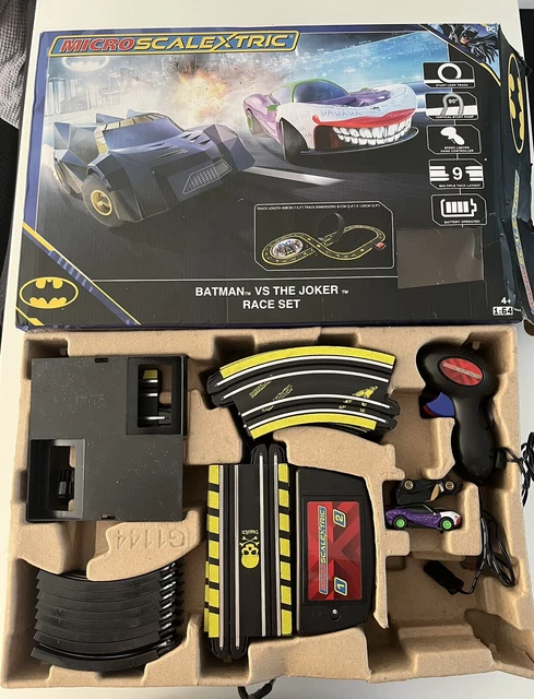 BATMAN VS JOKER Scalextric Set Micro Battery Powered Boxed Toy Car £21. ...