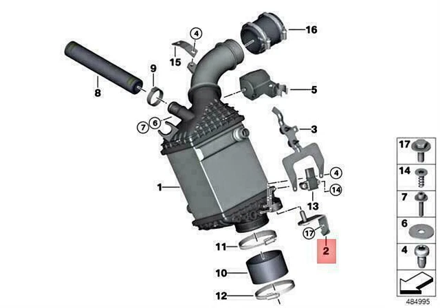 OEM BMW M5 F90 Sedan Holder For Charge Air Cooler Left 17517852409 ...