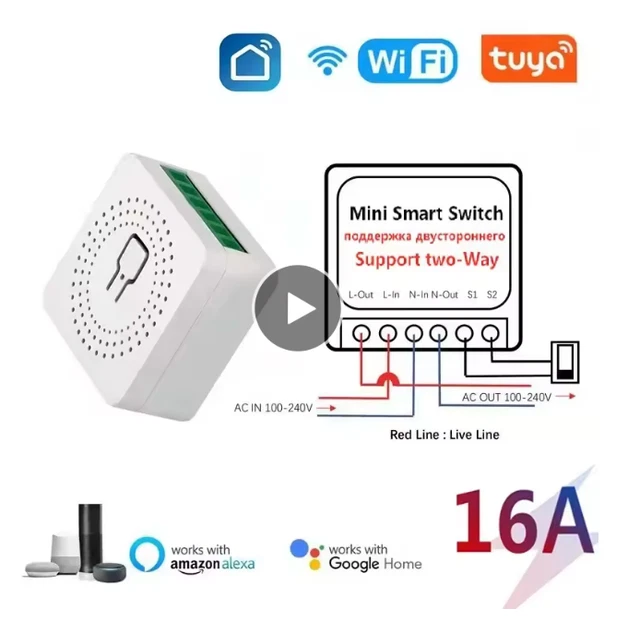 Module De Commutation Intelligent Wifi 16a Mini Disjoncteur De