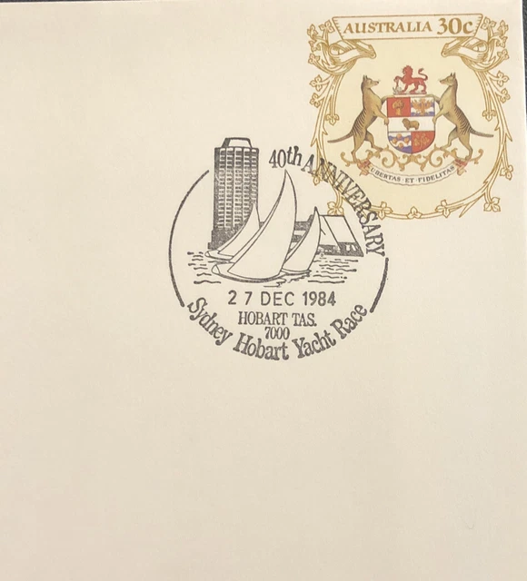 AUSTRALIA PSE 1984 40th Anniversary Sydney Hobart Yacht Race $2.50 ...