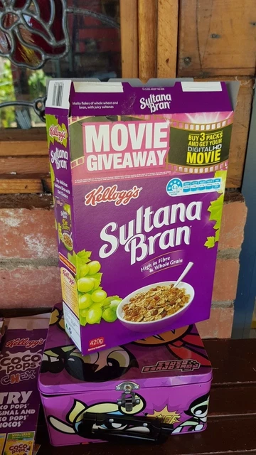 KELLOGGS SULTANA Bran Australian Cereal Box Movie Give Away Promo $5.00 ...