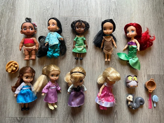 DISNEY STORE ORIGINAL Mini Animator Princess Doll Collection 5” Figures ...