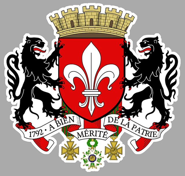 VILLE DE LILLE Flandres Armoiries Blason Armes Logo Autocollant Sticker ...