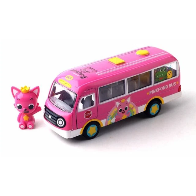 PINKFONG BABY SHARK Kindergarten Bus Diecast Pull-Back Mini Car Toy for ...