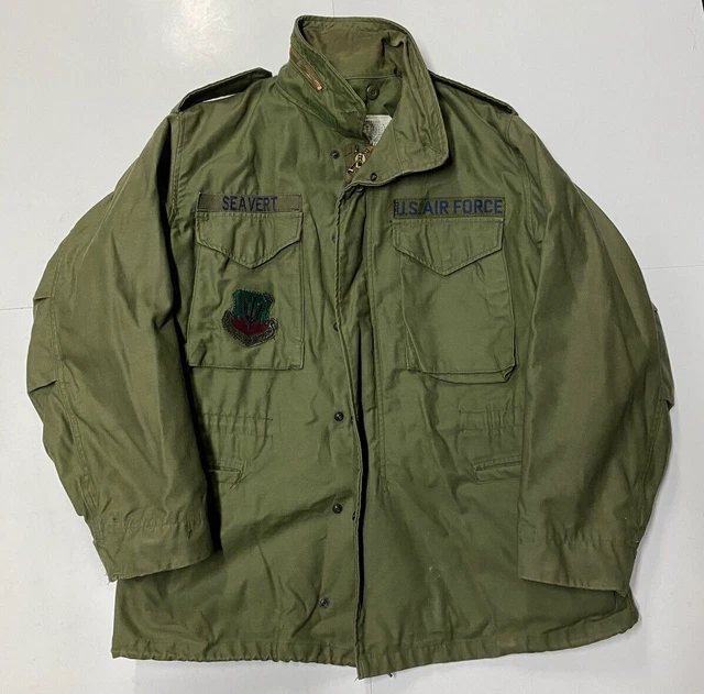 VINTAGE US ARMY M65 Field Jacket Mens Medium Reg Green Canvas Ownbey ...