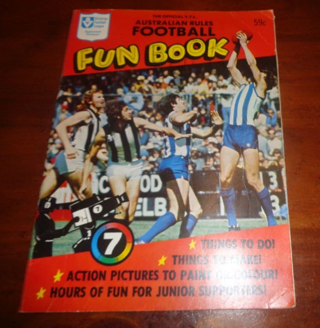 1977 VFL AUSTRALIAN Rules Football Fun Book $13.90 - PicClick AU