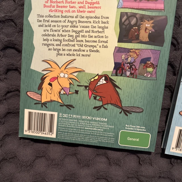 THE ANGRY BEAVERS Season 1 & 2 DVD 2013 Nickelodeon Daggett Norbert ...