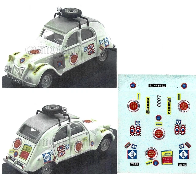 DECALS 1/43 VITESSE Citroen 2CV Paris Kaboul 1970 Port Gratuit EUR 3,99 ...