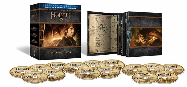 Le Hobbit Trilogie Coffret 15 Blu Ray 2d 3d Extended Edition Import