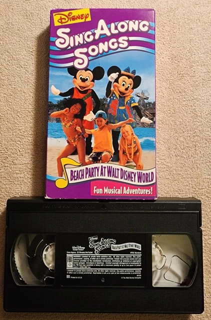 DISNEY SING ALONG Songs Beach Party Walt Disney World VHS Video Tape ...