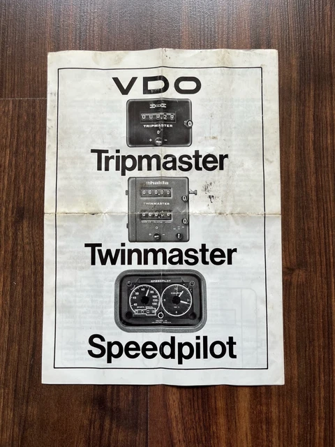 ORIGINAL VDO HALDA Prospekt / brochure Tripmaster Twinmaster Speedpilot ...