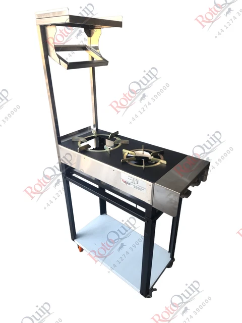 COMMERCIAL CURRY COOKER 2 Burner Asian Cooker Heavy Duty Range Cooker ...
