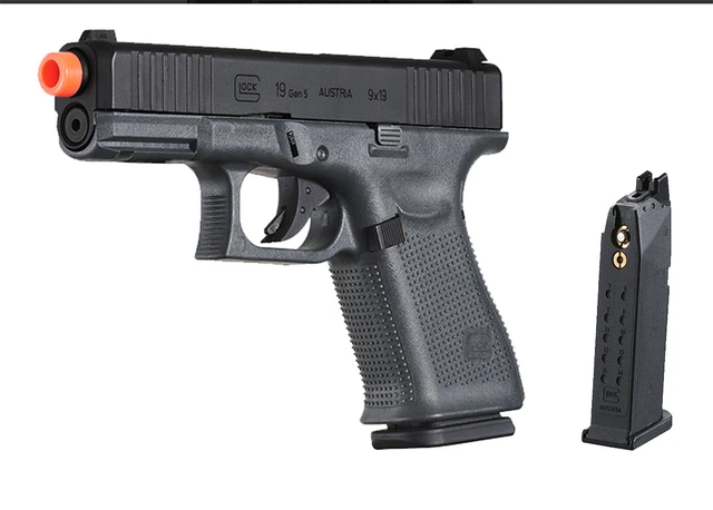 UMAREX LICENSED GEN 5 Glock 19 (Tungsten Grey) AirSoft Hand Gun Gas ...