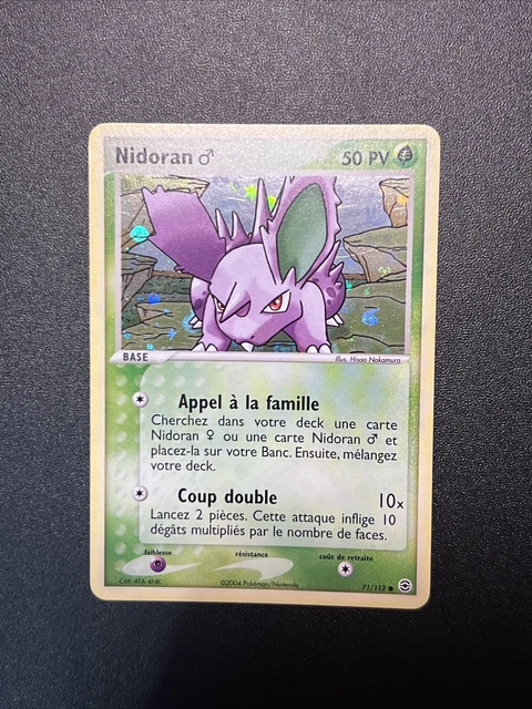 POKÉMON: NIDORAN 50 PV - EX ROUGE FEU/ VERT FEUILLE. 71/112 - REVERSE EUR 10,00 - PicClick FR