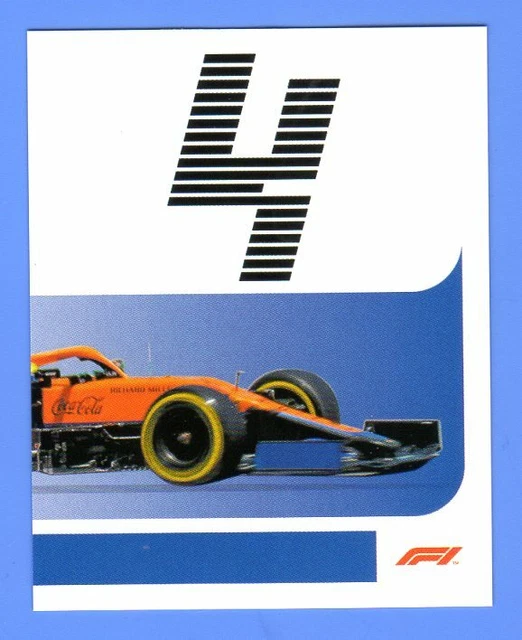 TOPPS OFFICIAL F1 Sticker Formula 1 2021 #58 McLaren F1 4 - Norris ...