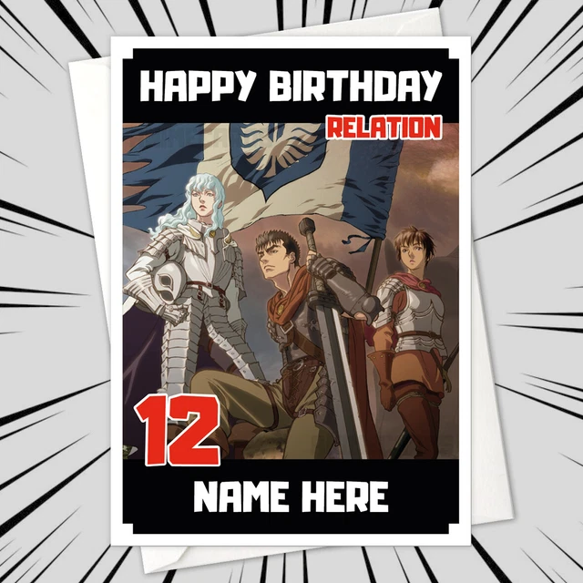 Berserk Guts Birthday FOR SALE! - PicClick UK
