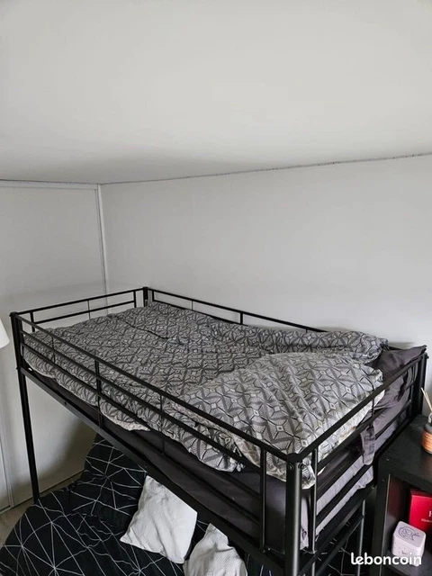 LIT MEZZANINE BANQUETTE clic clac 3 couchages avec un matelas neuf en ...