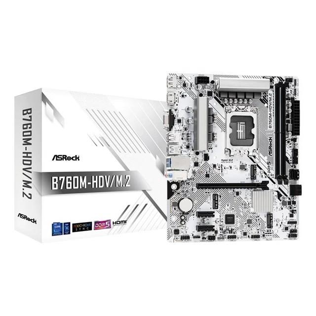 ASROCK B760M-HDV/M.2 MOTHERBOARD Intel B760 LGA 1700 Micro ATX £88.15 ...