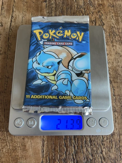 HEAVY 21.39G POKEMON Base Set Booster Pack Blastoise Artwork WOTC ...