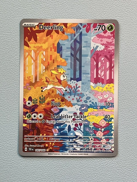 POKÉMON JCG DEERLING 165/162 Illustration Rare Holo Art Full Temporal ...