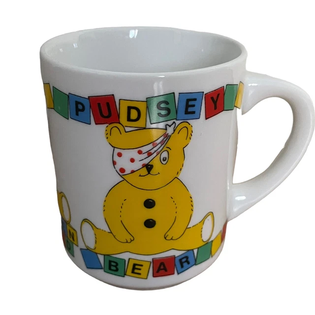 CHILDREN IN NEED Pudsey Bear Vintage 1986 80s Ceramic Mug Cup BBC ...
