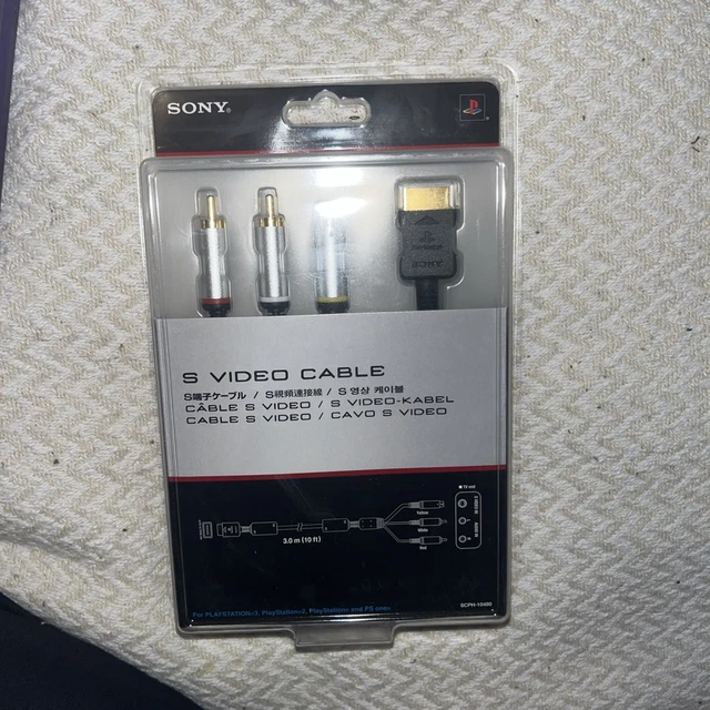 SONY PLAYSTATION TV/AV Connection S-Video Cable/Lead for PS1 PS2 PS3 ...