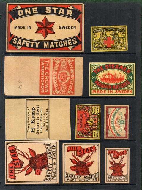 MATCHBOX LABELS ADVERTISING Rare early Made in SWEDEN more unusual #566 ...