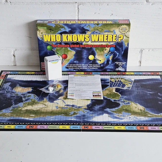 WILDCARD WHO KNOWS Where? World Geography Family Board Game - 100% ...