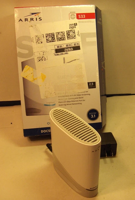 ARRIS SURFBOARD S33 Docsis 3.1 Multi-gigabit Cable Modem w/2.5 Gbps ...